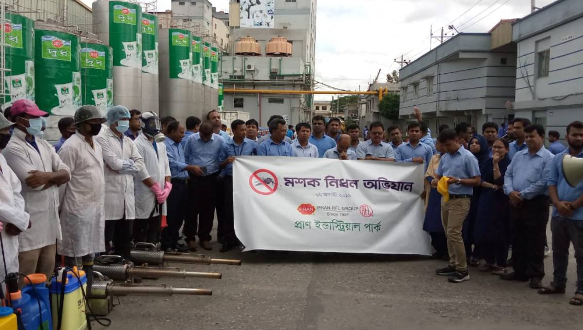 PRAN-RFL conducts cleanliness campaign in factory to prevent dengue