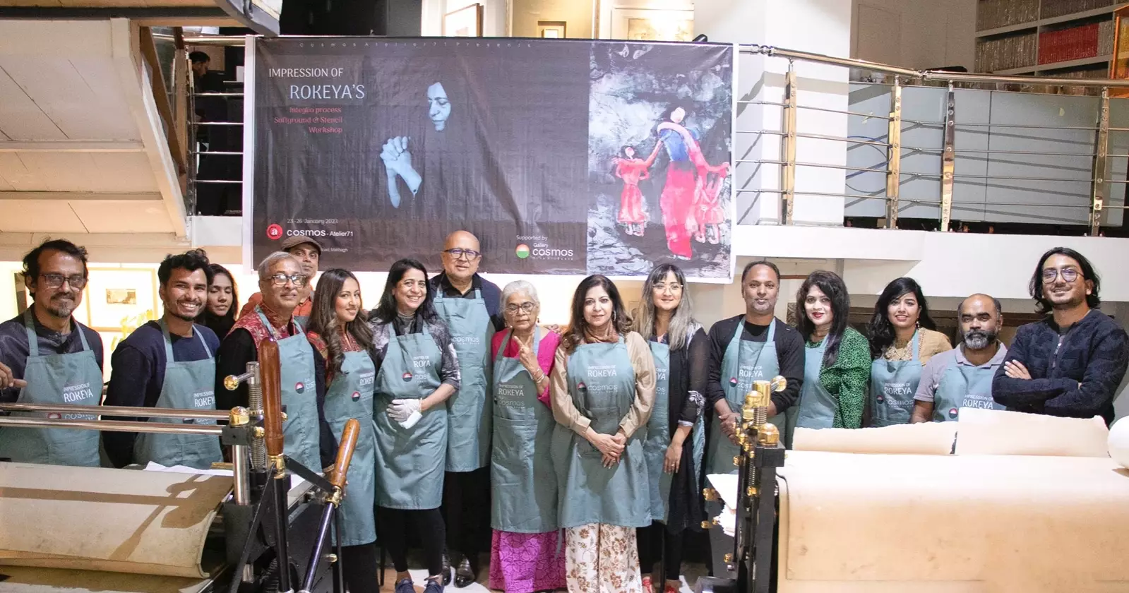 Printmaking workshop ‘Impression of Rokeya's’ underway at Cosmos Atelier 71