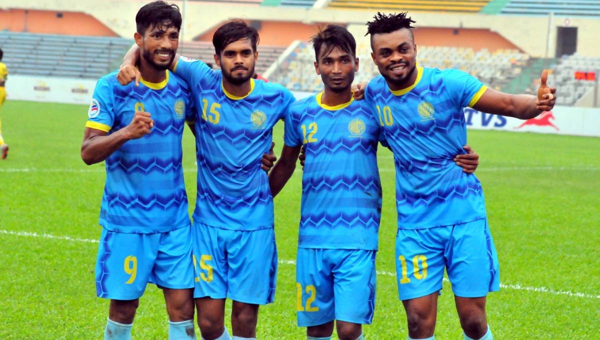 BPL Football: Sunday’s hat-trick helps Dhaka Abahani beat Rahmatganj 5-2